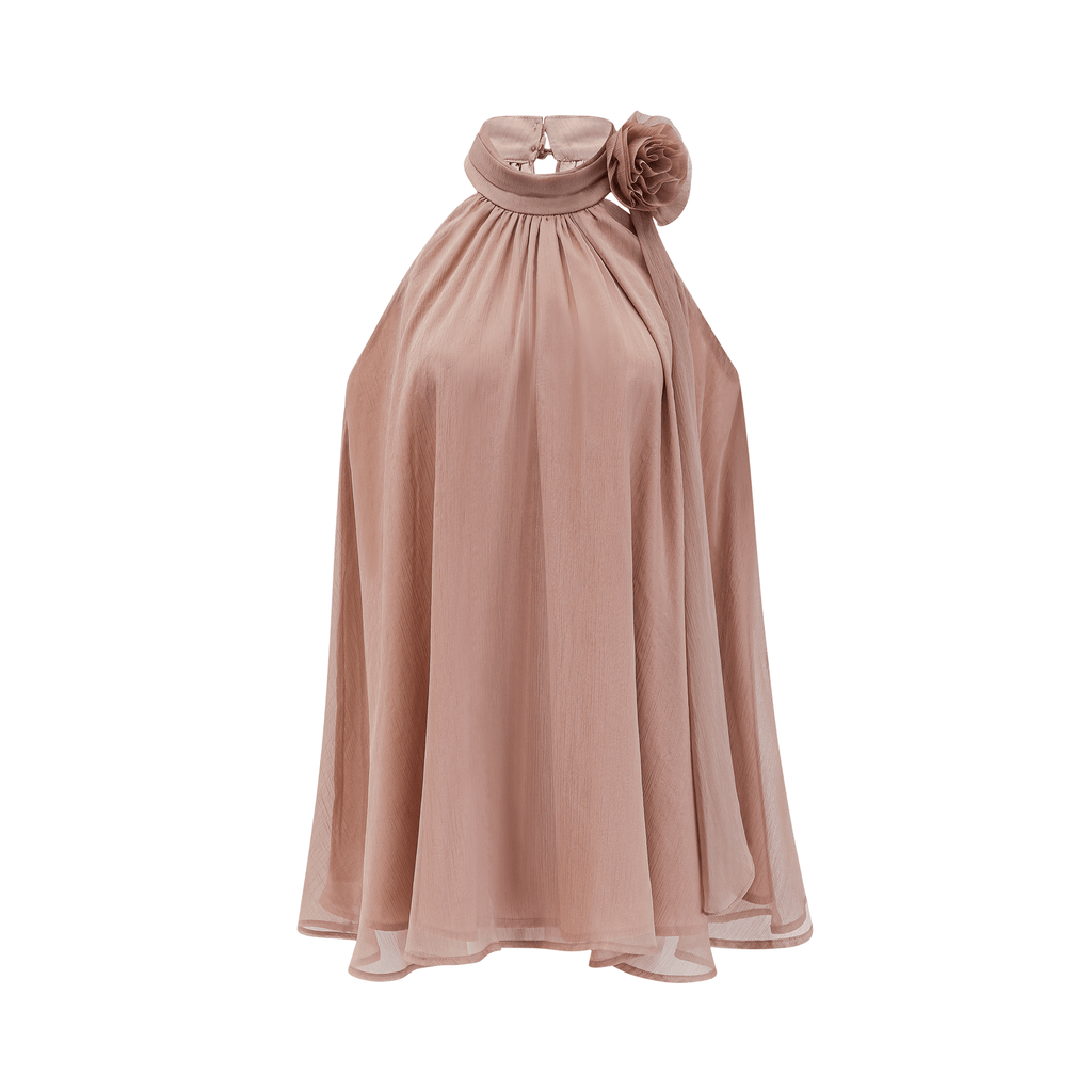 Beatrix pink sleeveless chiffon dress (US Only)
