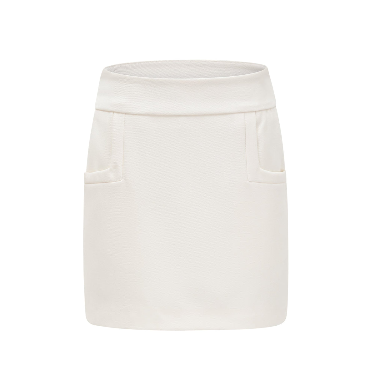 Caitlin white faux-fur jacket & skirt matching set