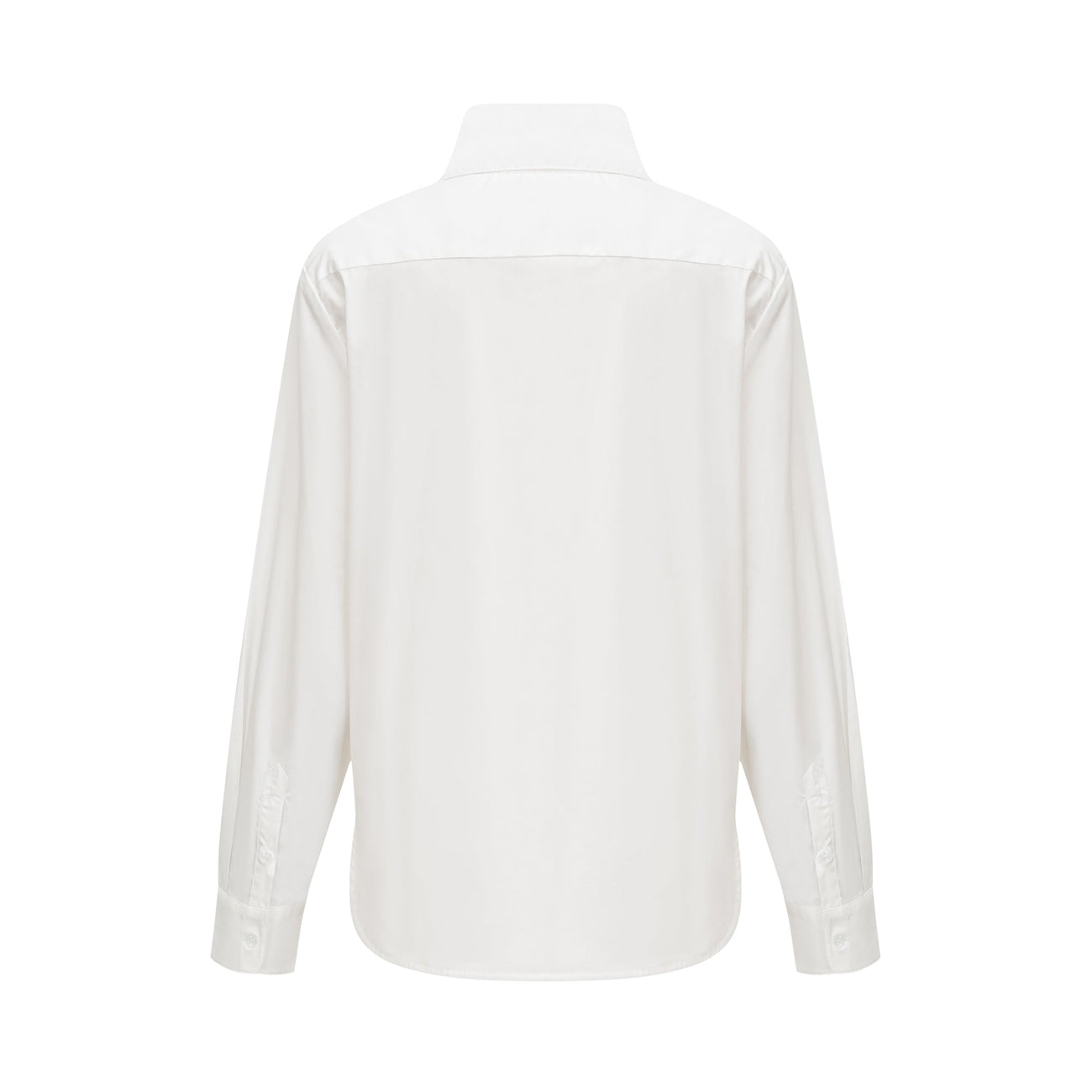Solène white pointed-collar shirt