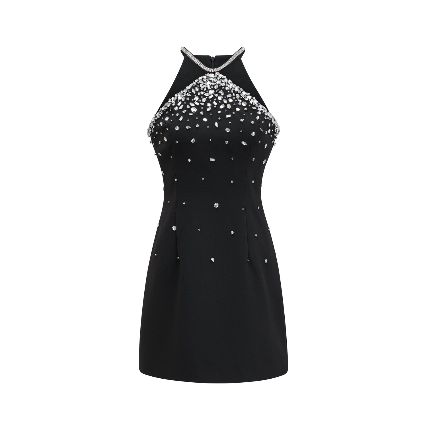 Xanthea black embellished mini dress